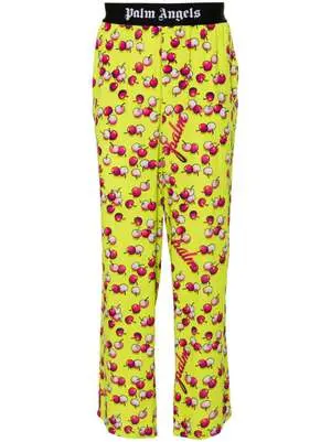 Palm Angels Cherry-print Trousers