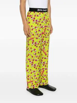 Palm Angels Cherry-print Trousers