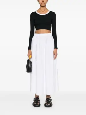 Patou Logo-appliqué Ribbed Crop Top