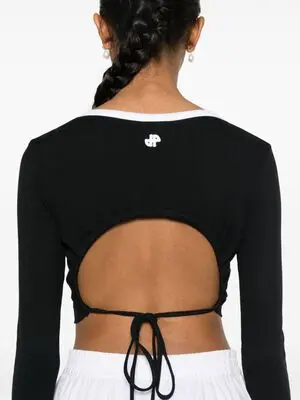 Patou Logo-appliqué Ribbed Crop Top