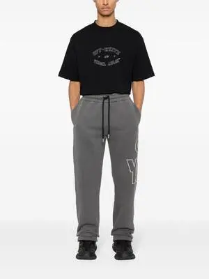 Off-White Logo-embroidered Straight Trousers