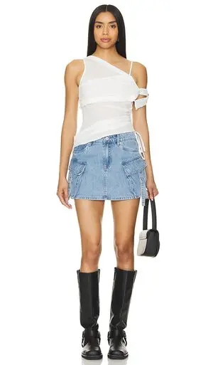 Blanknyc Head To Head Denim Skirt