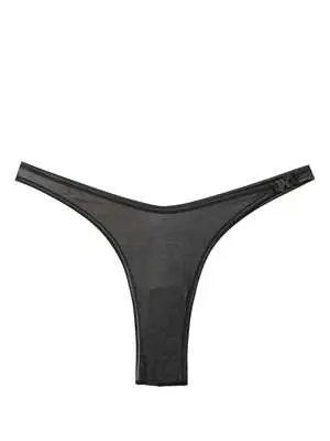 Palm Angels Monogram-plaque Bikini Bottom - Black