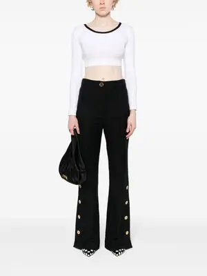 Patou Fine-ribbed Cropped Top