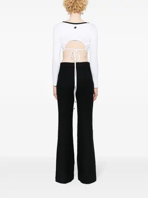 Patou Fine-ribbed Cropped Top