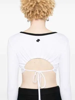 Patou Fine-ribbed Cropped Top
