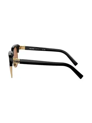 Miu Miu Navigator-frame Sunglasses - Black