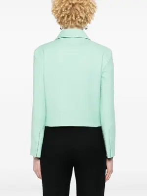 PATOU Cropped Tweed Jacket - Green