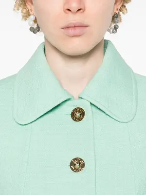 PATOU Cropped Tweed Jacket - Green