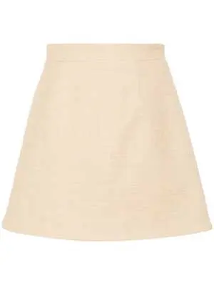 PATOU Bouclé Mini Skirt - Neutrals