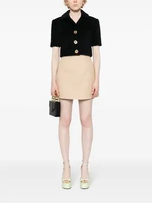 PATOU Bouclé Mini Skirt - Neutrals
