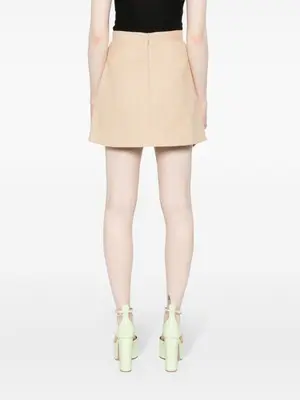 PATOU Bouclé Mini Skirt - Neutrals