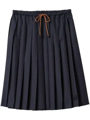 Miu Miu Pleated Midi Skirt