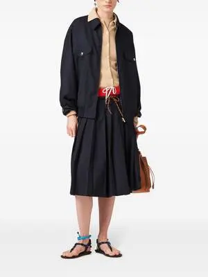 Miu Miu Pleated Midi Skirt