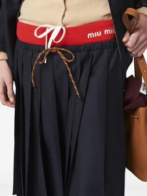 Miu Miu Pleated Midi Skirt