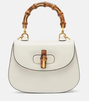 Gucci Bamboo 1947 Mini Leather Top-handle Bag - White