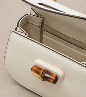 Gucci Bamboo 1947 Mini Leather Top-handle Bag - White