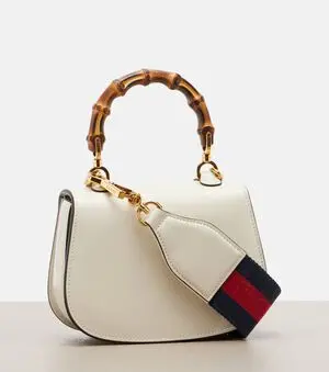 Gucci Bamboo 1947 Mini Leather Top-handle Bag - White
