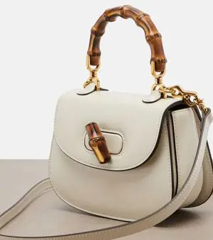 Gucci Bamboo 1947 Mini Leather Top-handle Bag - White