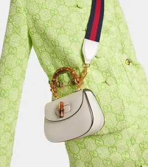Gucci Bamboo 1947 Mini Leather Top-handle Bag - White