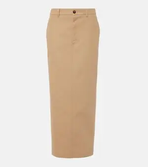 Wardrobe.NYC Drill Cotton Maxi Skirt - Neutrals