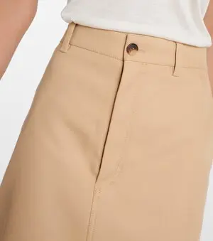Wardrobe.NYC Drill Cotton Maxi Skirt - Neutrals