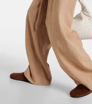 JOSEPH Atlas High-rise Wide-leg Pants