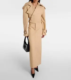 Wardrobe.NYC Cropped Cotton Jacket - Neutrals