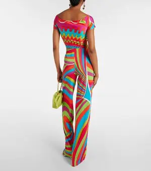 Emilio Pucci Iride Printed Straight Pants - Multicoloured