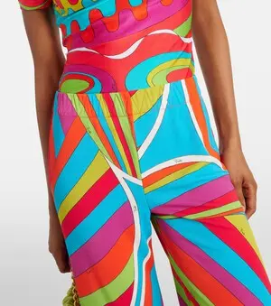 Emilio Pucci Iride Printed Straight Pants - Multicoloured