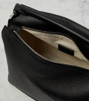 Loewe Puzzle Small Leather Shoulder Bag - Black