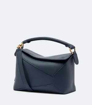 Loewe Puzzle Small Leather Shoulder Bag - Blue