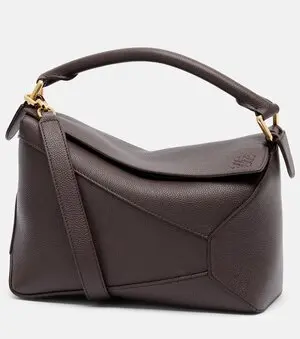 Loewe Puzzle Small Leather Shoulder Bag - Brown