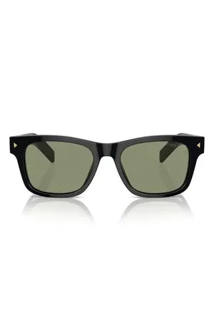 Prada 55mm Polarized Rectangular Sunglasses