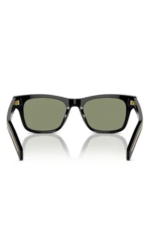 Prada 55mm Polarized Rectangular Sunglasses
