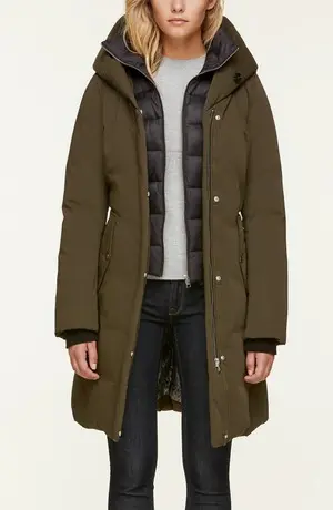 Soia & Kyo Slim Fit Hooded Down Coat