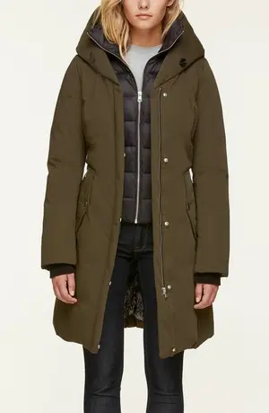 Soia & Kyo Slim Fit Hooded Down Coat