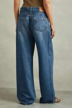 REISS Lyle Relaxed Wide Leg Jeans