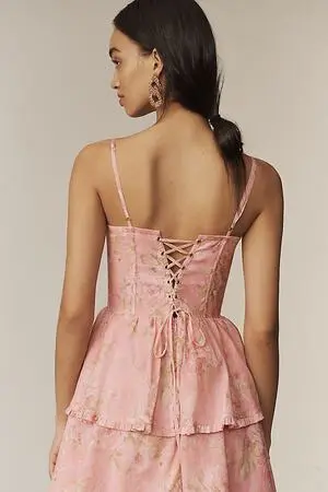 V. CHAPMAN Caterina Corset Ruffle Dress