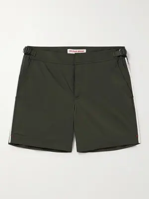 Orlebar Brown Bulldog Straight-leg Mid-length Swim Shorts - Green