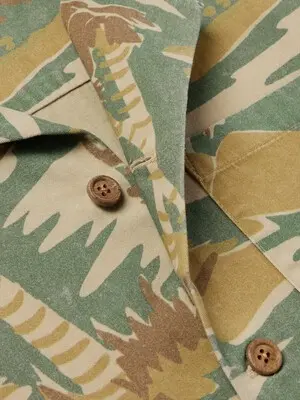 CHERRY LOS ANGELES Camp-collar Printed Cotton-twill Shirt