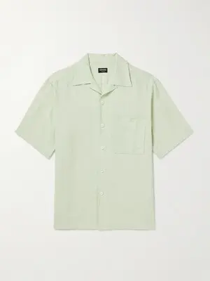 Men's Green Camp Collar Shirts