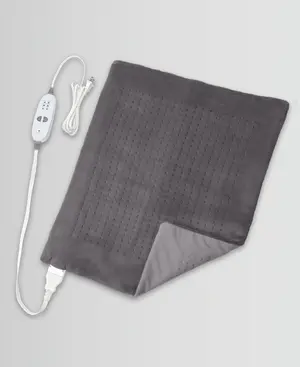 SHARPER IMAGE Calming Heat Massaging Weighted Heating Pad Xxl Wide Wrap - Gray