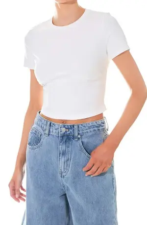 GREY LAB Crop Bustier T-shirt
