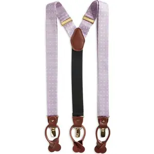 CLIFTON WILSON Polka Dot Suspenders - Lavender