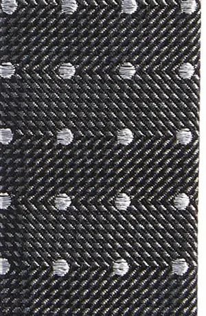 CLIFTON WILSON Polka Dot Silk Suspenders - Black