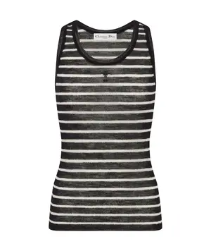 Dior Marinière Tank Top - Black & White
