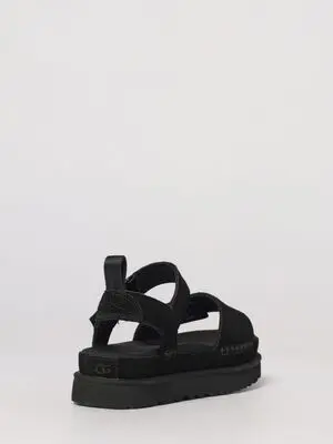 UGG Goldenstar Suede Platform Sandals - Black