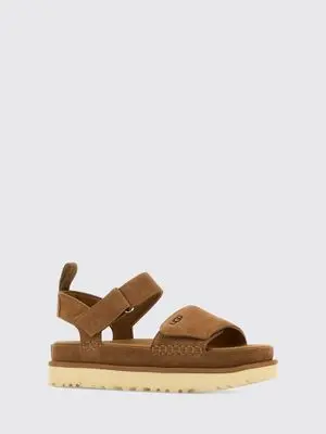 UGG Goldenstar Suede Platform Sandals - Brown
