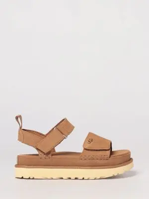 UGG Goldenstar Suede Platform Sandals - Brown